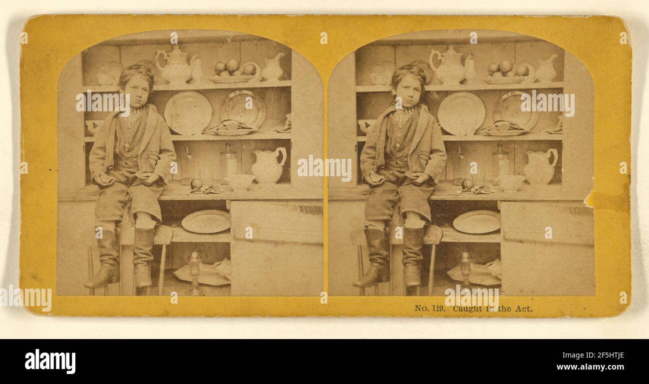 Caught in the Act.. Benjamin West Kilburn (American, 1827 - 1909 Stock ...