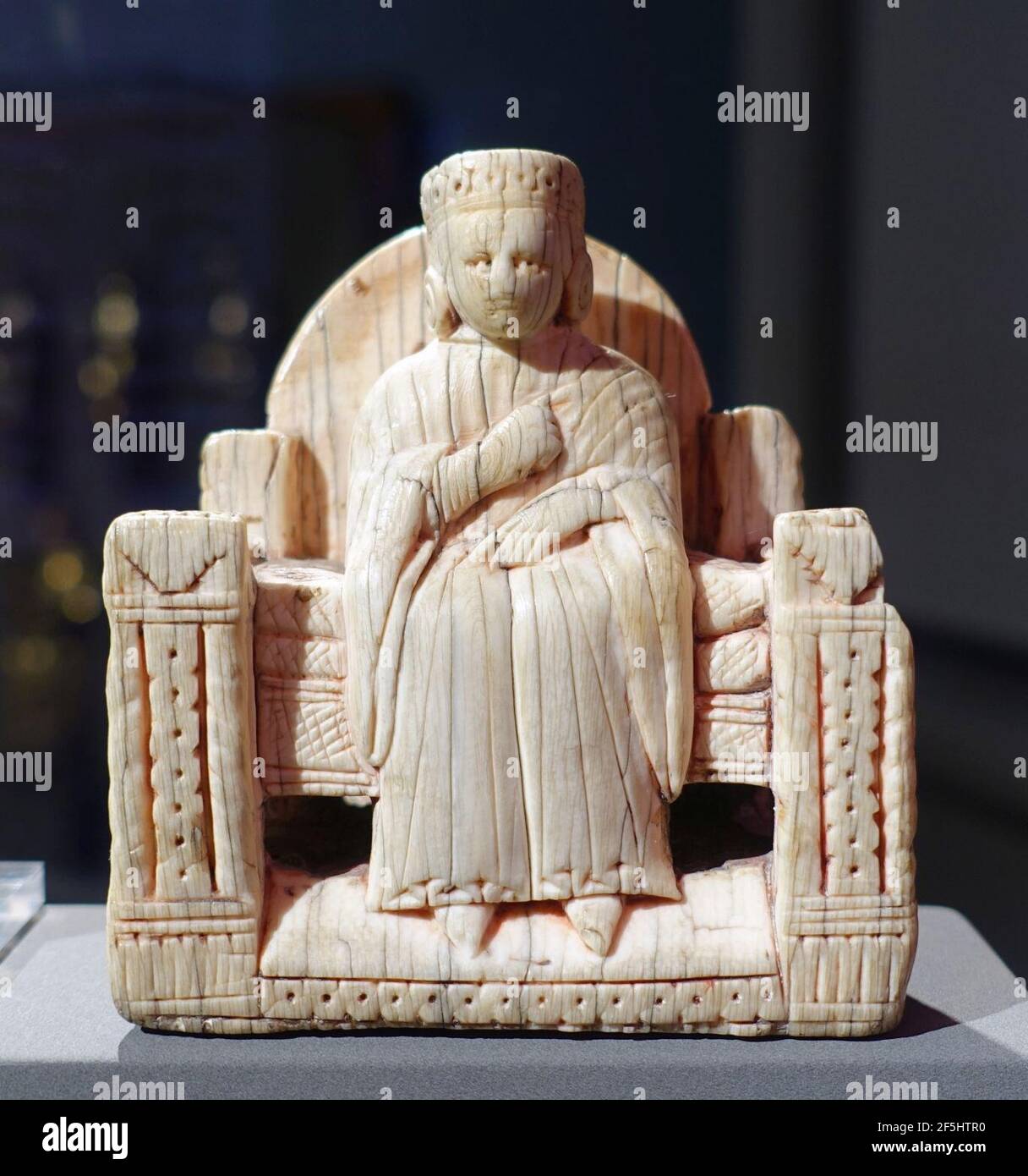 Queen from a chess set, Southern Italy (Amalfi), c. 1100, ivory Stock ...