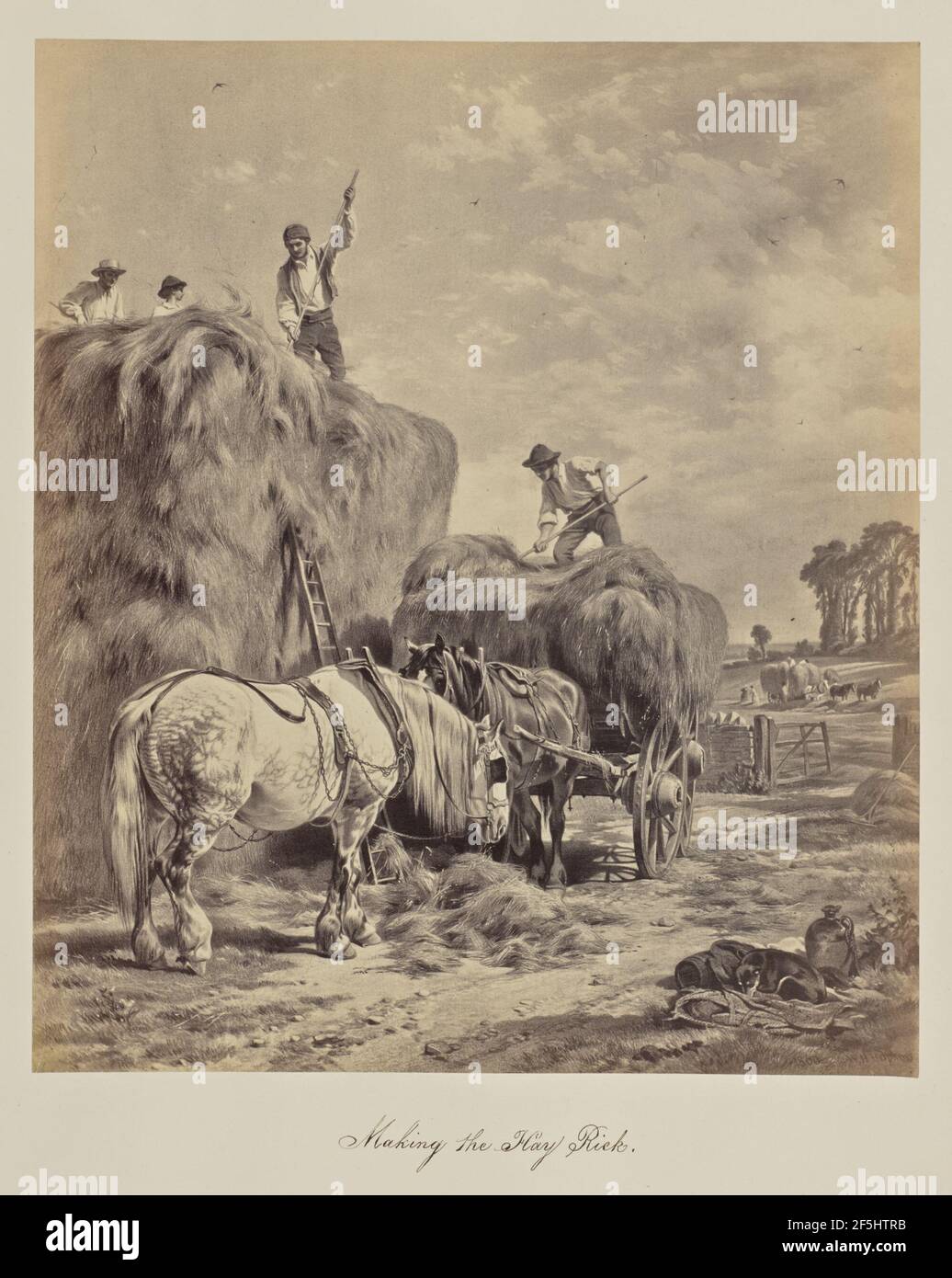 Making the Hay Rick.. Attributed to Thomas Ponting (English, active ...