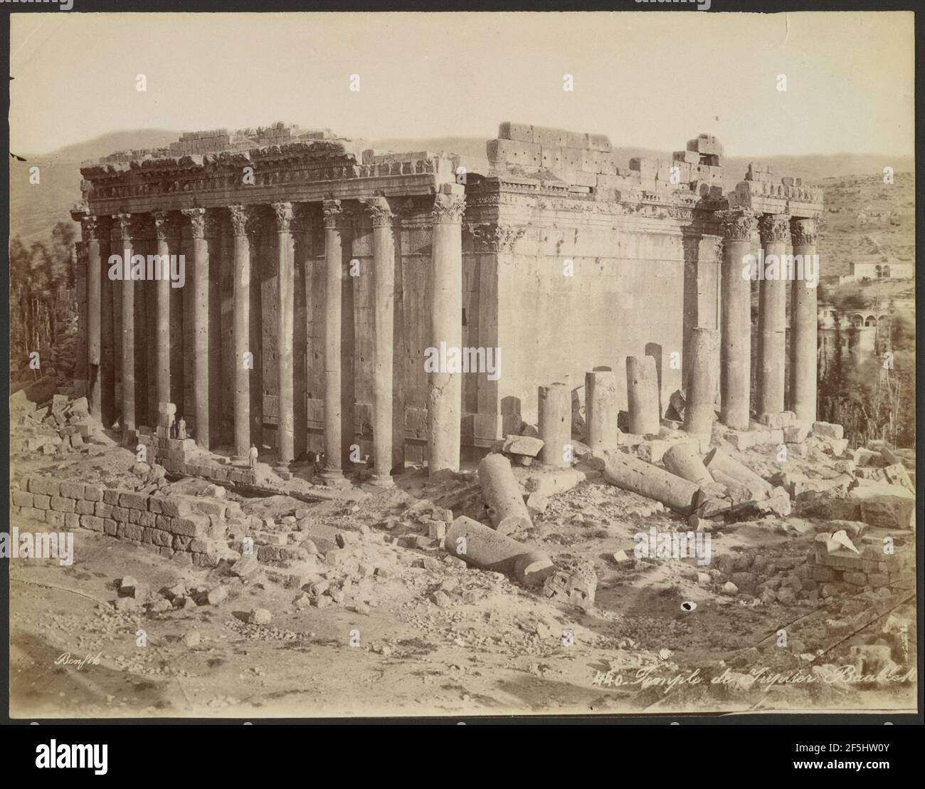 Temple du Jupiter, Baalbek. Félix Bonfils (French, 1831 - 1885 Stock ...