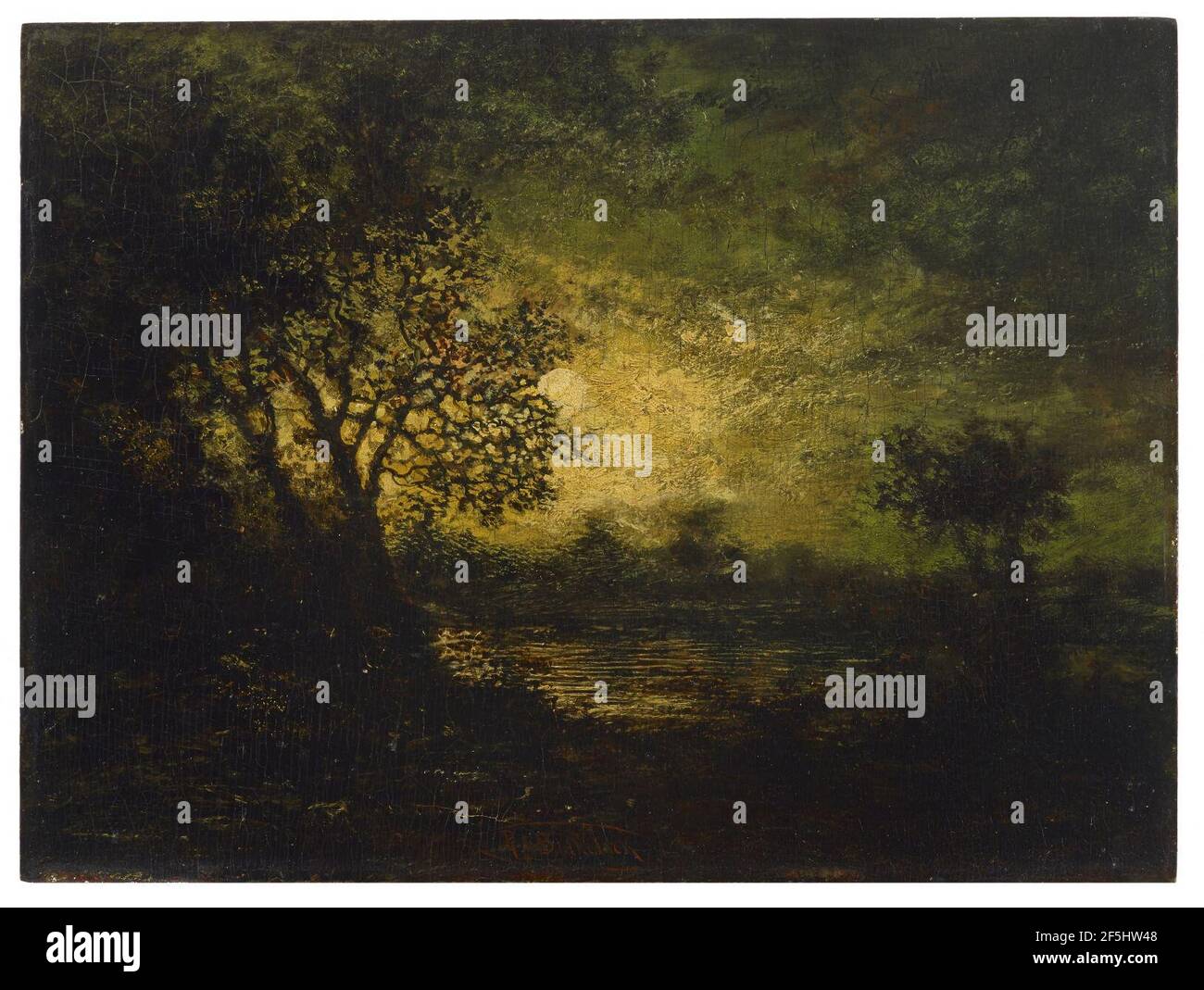 Ralph Albert Blakelock - Moonlight Stock Photo - Alamy