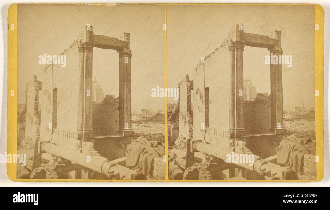 Walkers Block, Dearborn Street, Ruins of the Chicago Fire, 1871. John ...