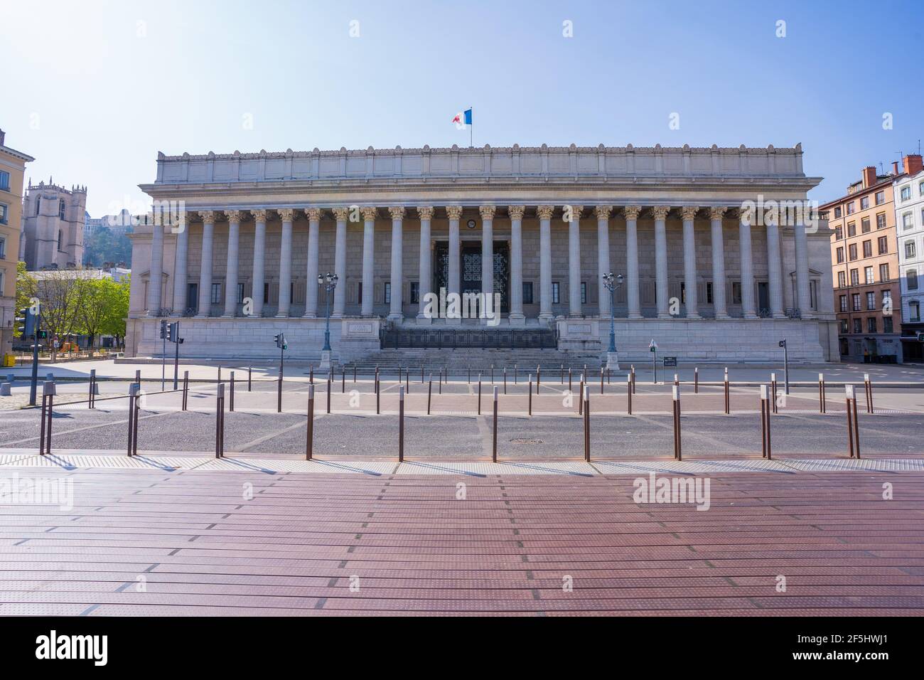 courthouse of Lyon during confinement Stock Photo - Alamy