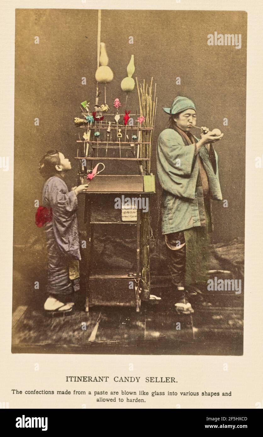 Itinerant Candy Seller. Kazumasa Ogawa (Japanese, 1860 - 1929 Stock ...