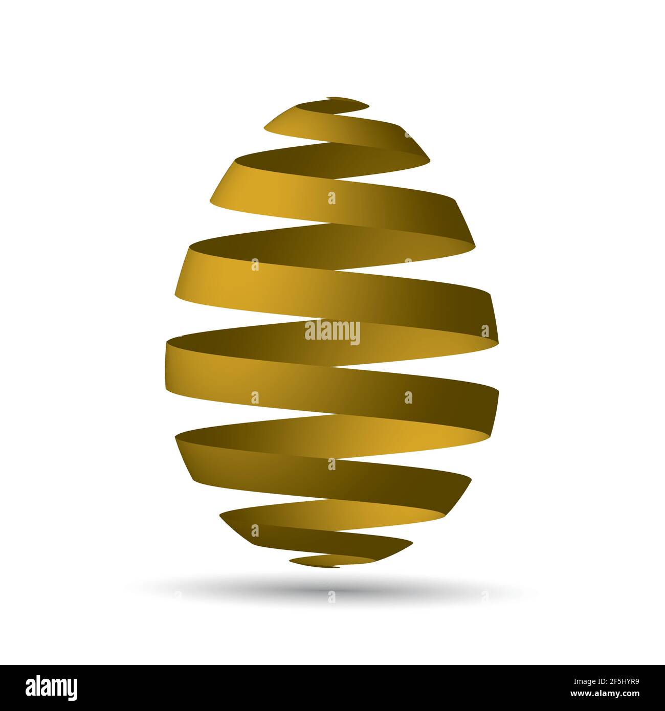 Easter egg gold ribbon design Stock Vector Image & Art - Alamy