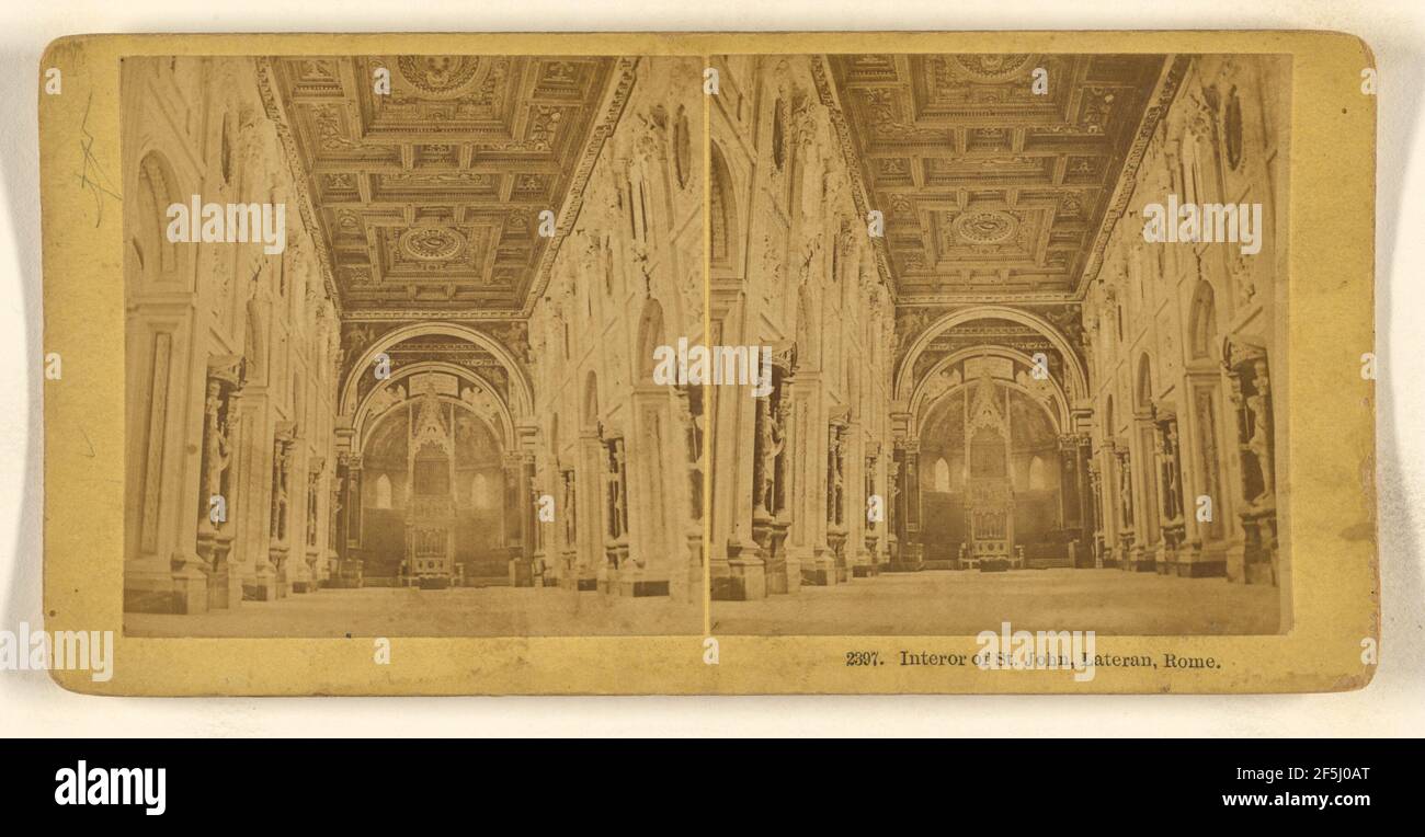 Interor sic of St. John, Lateran, Rome.. Benjamin West Kilburn ...