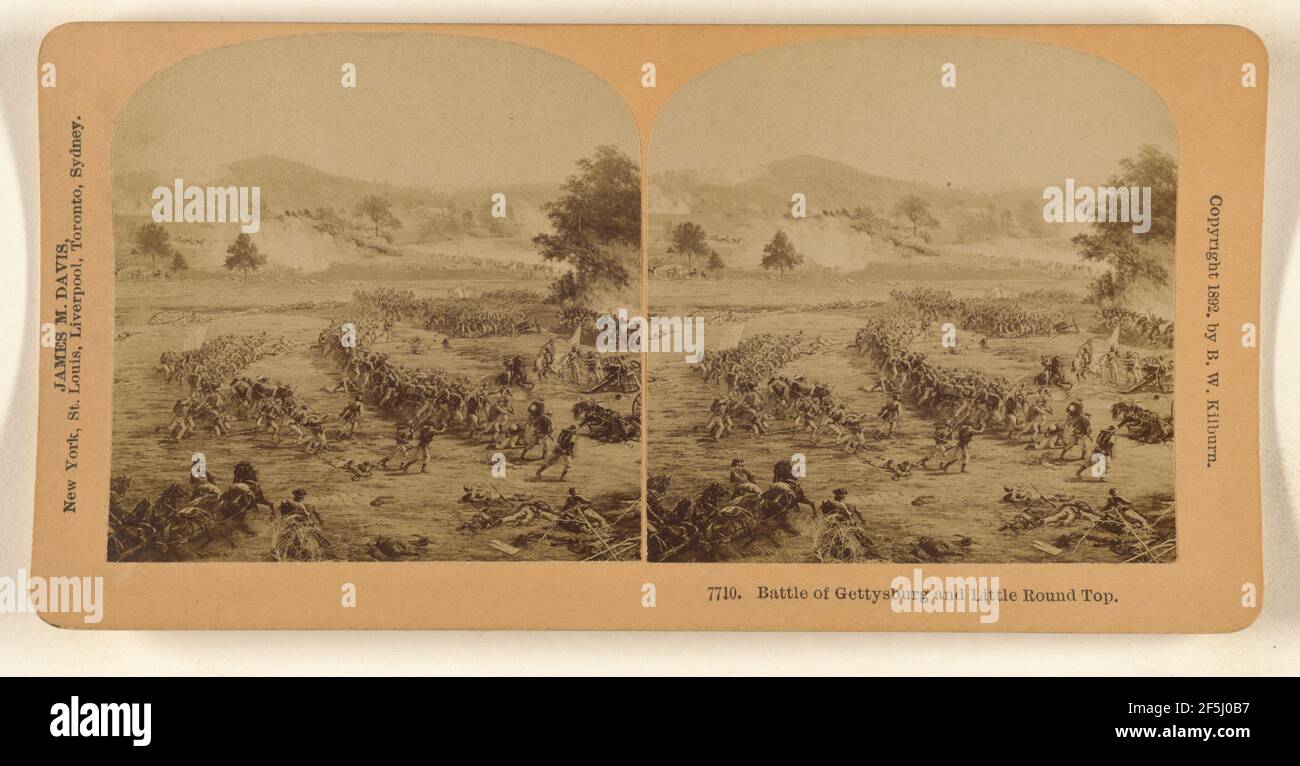 Battle of Gettysburg and Little Round Top.. Benjamin West Kilburn ...