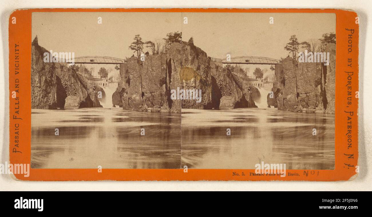 Passaic Falls from Basin.. John P. Doremus (American, 1827 - 1890 Stock ...