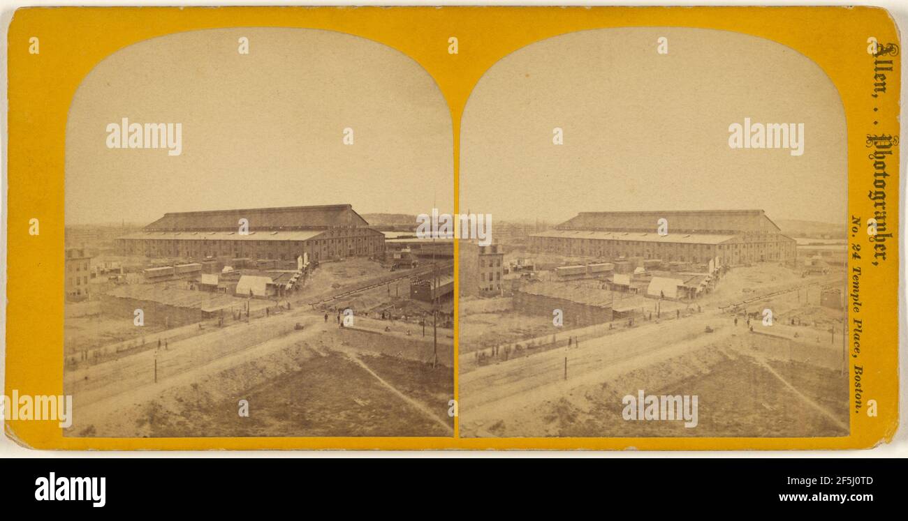 High angle of large building at Boston. Edward L. Allen (American, 1830 ...