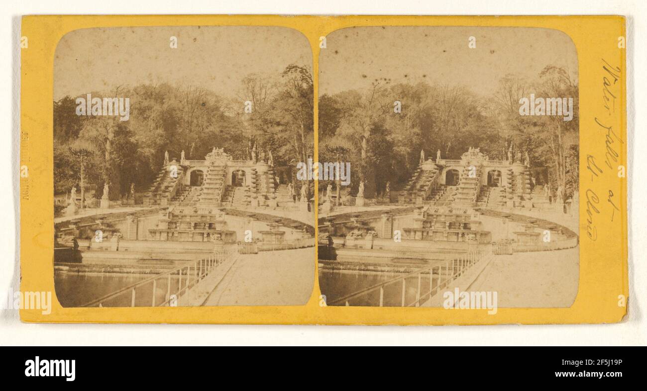 Water falls at St. Cloud. Achille Quinet (French, 1831 - 1900 Stock ...