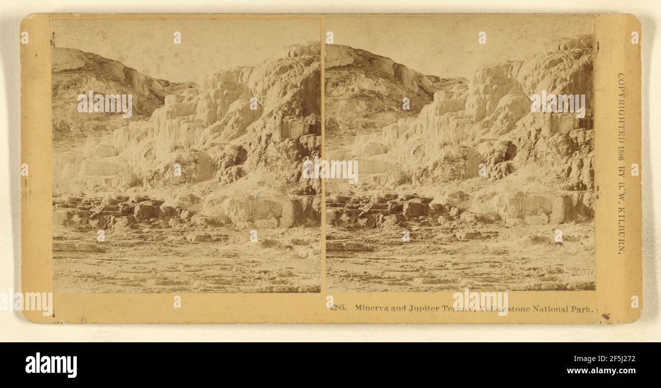 Minerva and Jupiter Terrace, Yellowstone National Park.. Benjamin West ...