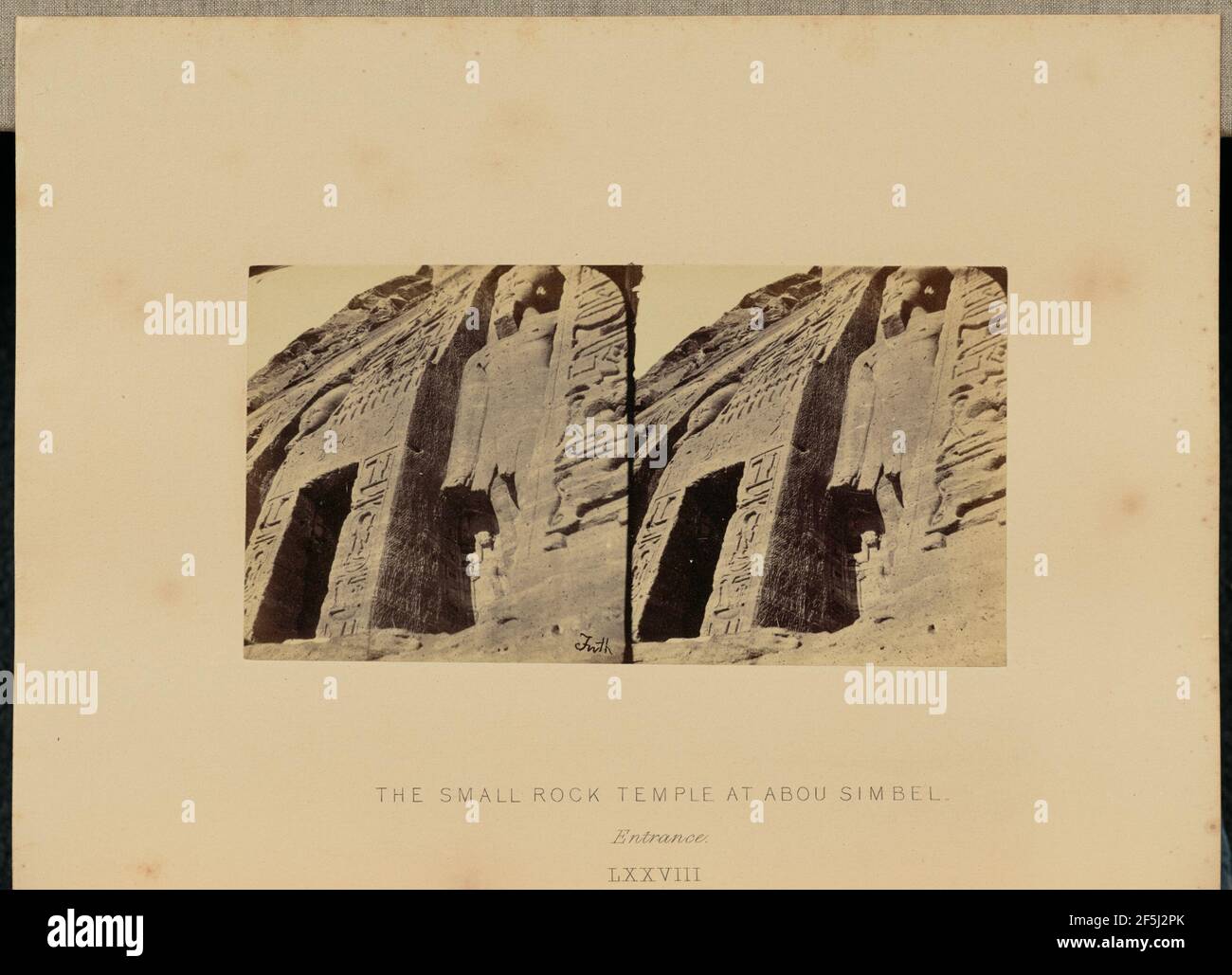The Small Rock Temple at Abou Simbel. Entrance. Francis Frith (English ...