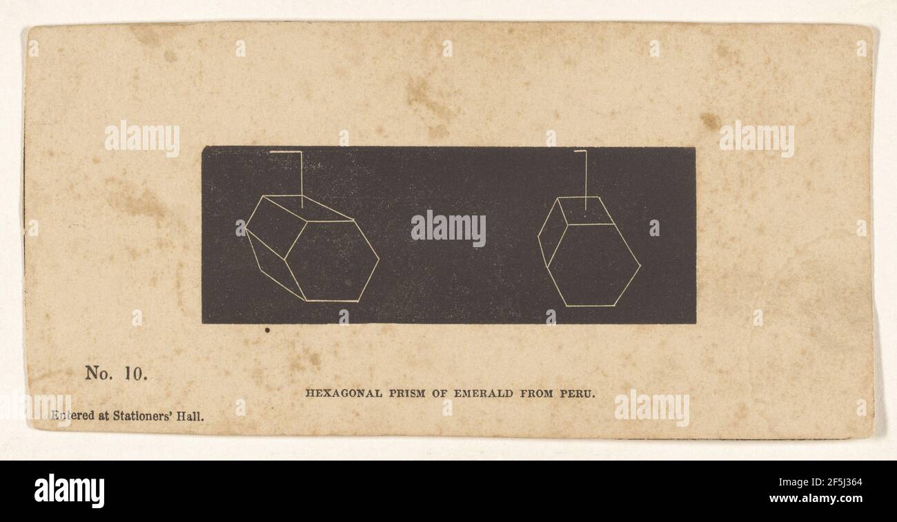 Hexagonal Prism of Emerald from Peru.. Unknown maker, British Stock ...