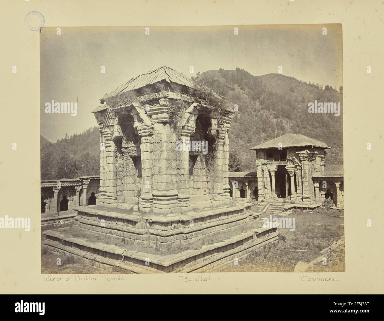 Interior of Buddist sic Temple. Bannihar. Cashmere. William H. Baker ...