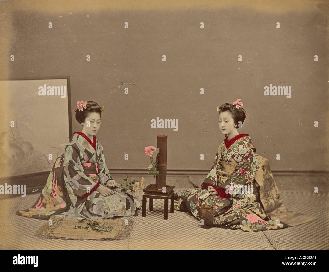 Flower Kept Alive by Putting in Water. Kusakabe Kimbei (Japanese, 1841 ...