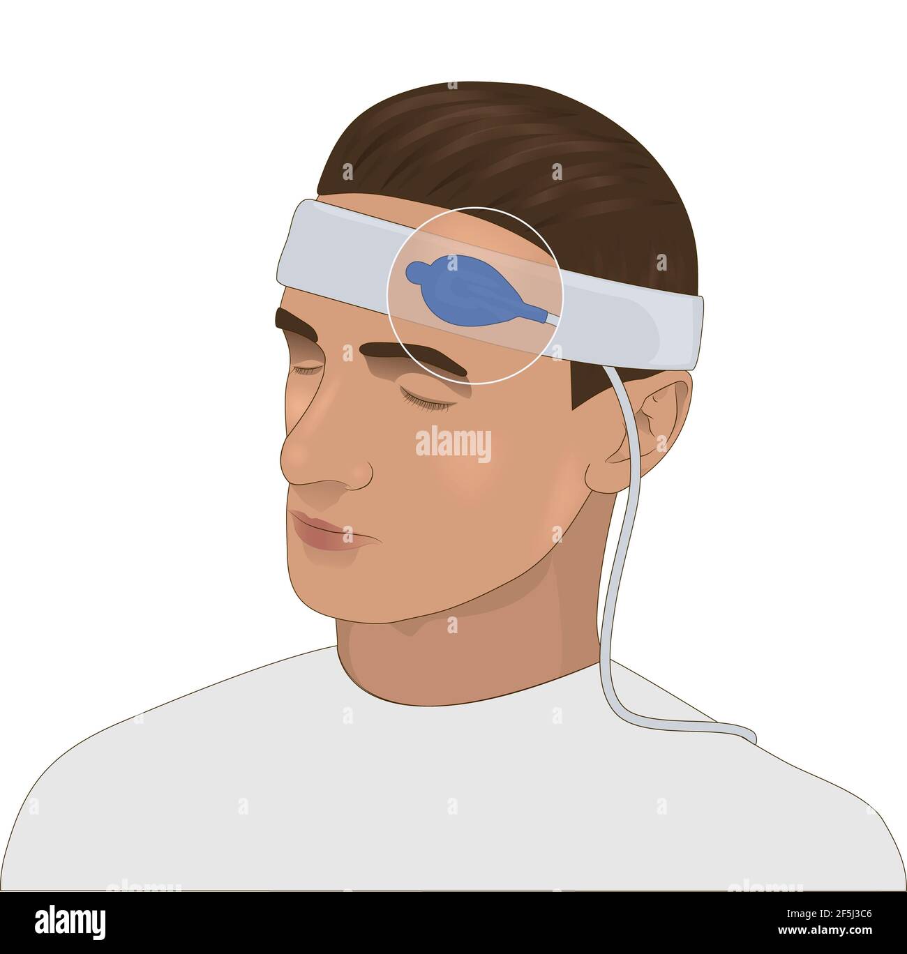 Forehead pulse oximeter, illustration Stock Photo - Alamy