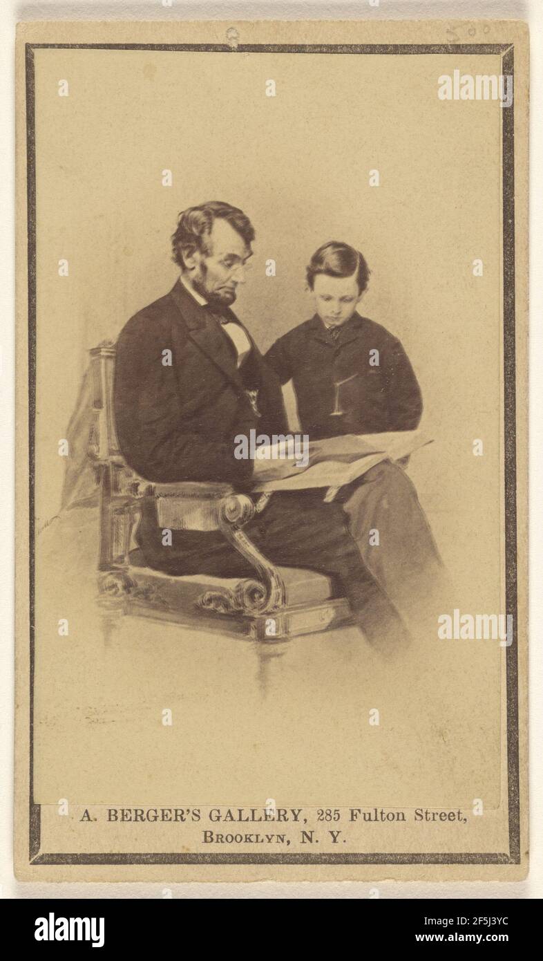 President Lincoln Reading The Bible to His Son Tad. Anthony Berger ...