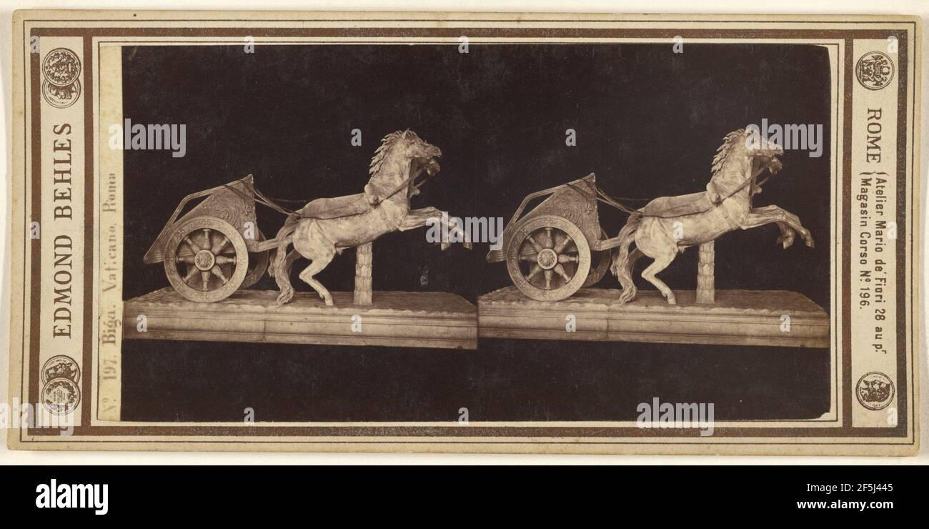 Biga. Vaticano, Roma.. Edmondo Behles (Italian, born Germany, 1841 ...
