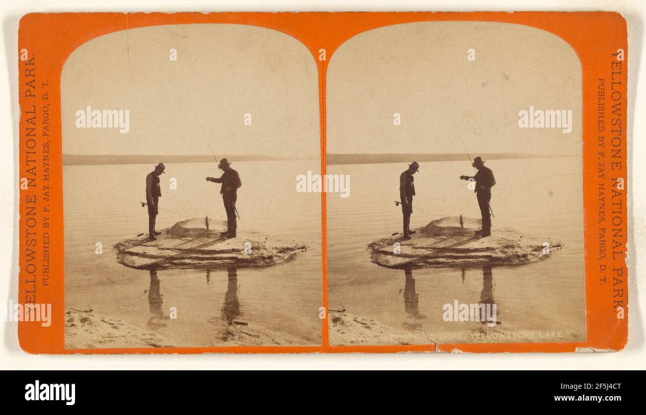 Hot Spring Cone, Yellowstone Lake.. Frank Jay Haynes (American, 1853 ...
