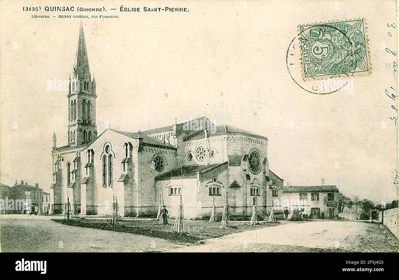 Quinsac - église 1 Stock Photo - Alamy