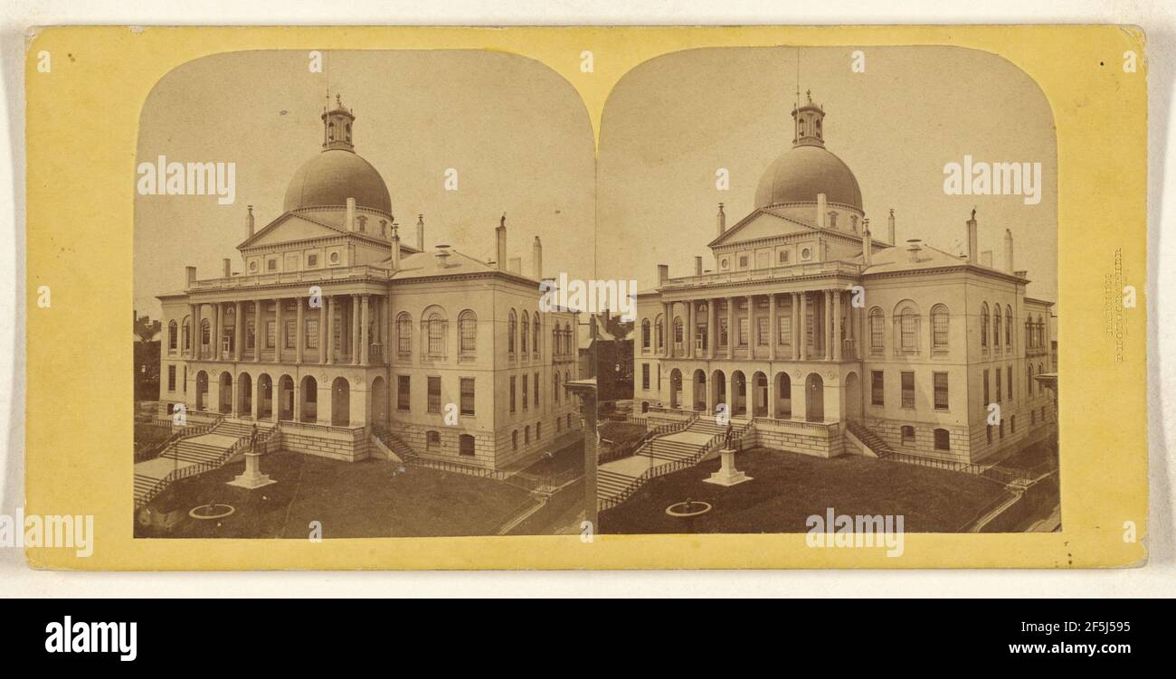 State House, Boston, Mass.. Deloss Barnum (American, 1825 - 1873 Stock ...