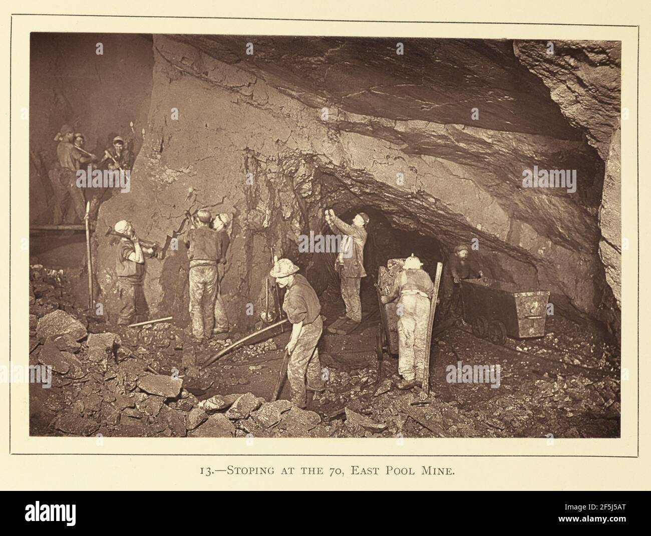 Stoping at the 70, East Pool Mine. John Charles Burrow (British, 1850 ...