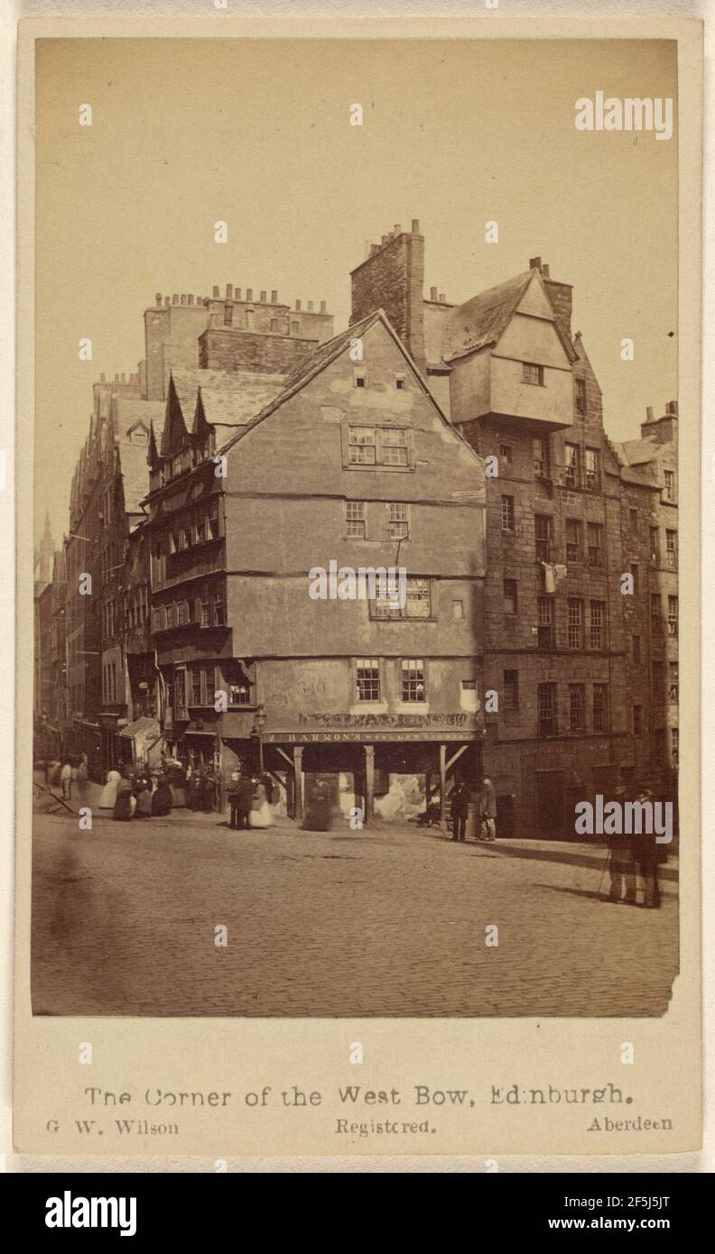 The Corner of the West Bow, Edinburgh.. George Washington Wilson ...