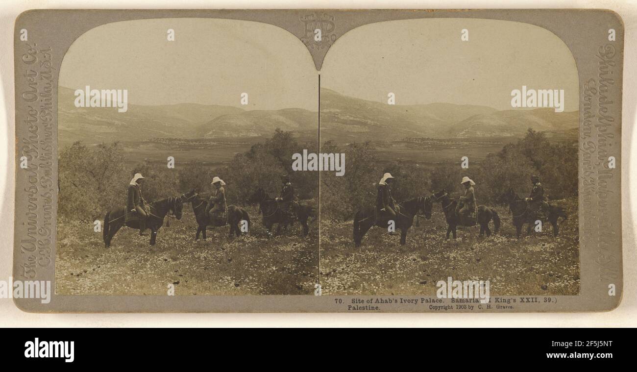 Site of Ahab's Ivory Palace. Samaria. (I King's XXII, 39.) Palestine ...