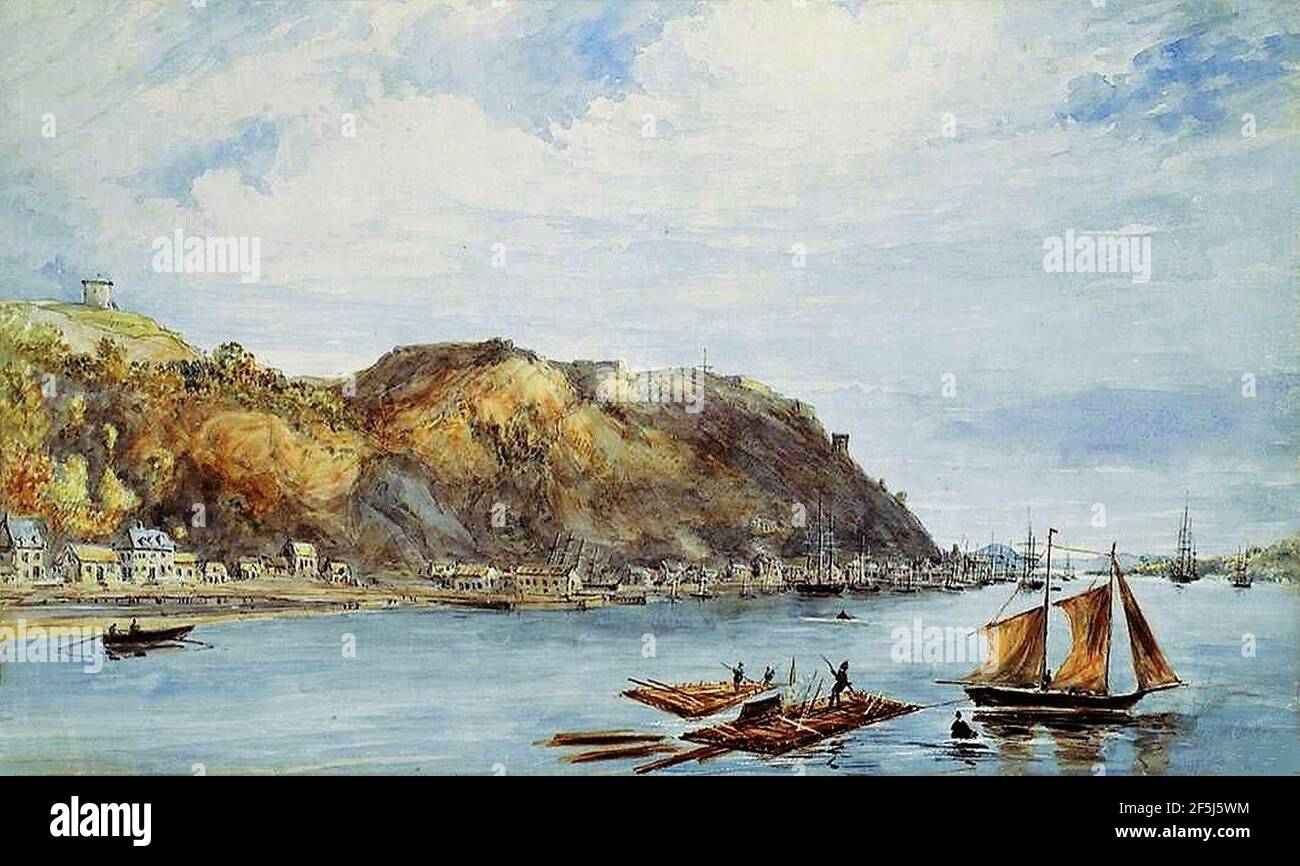 Quebec from Cape Diamond Harbour Stock Photo - Alamy