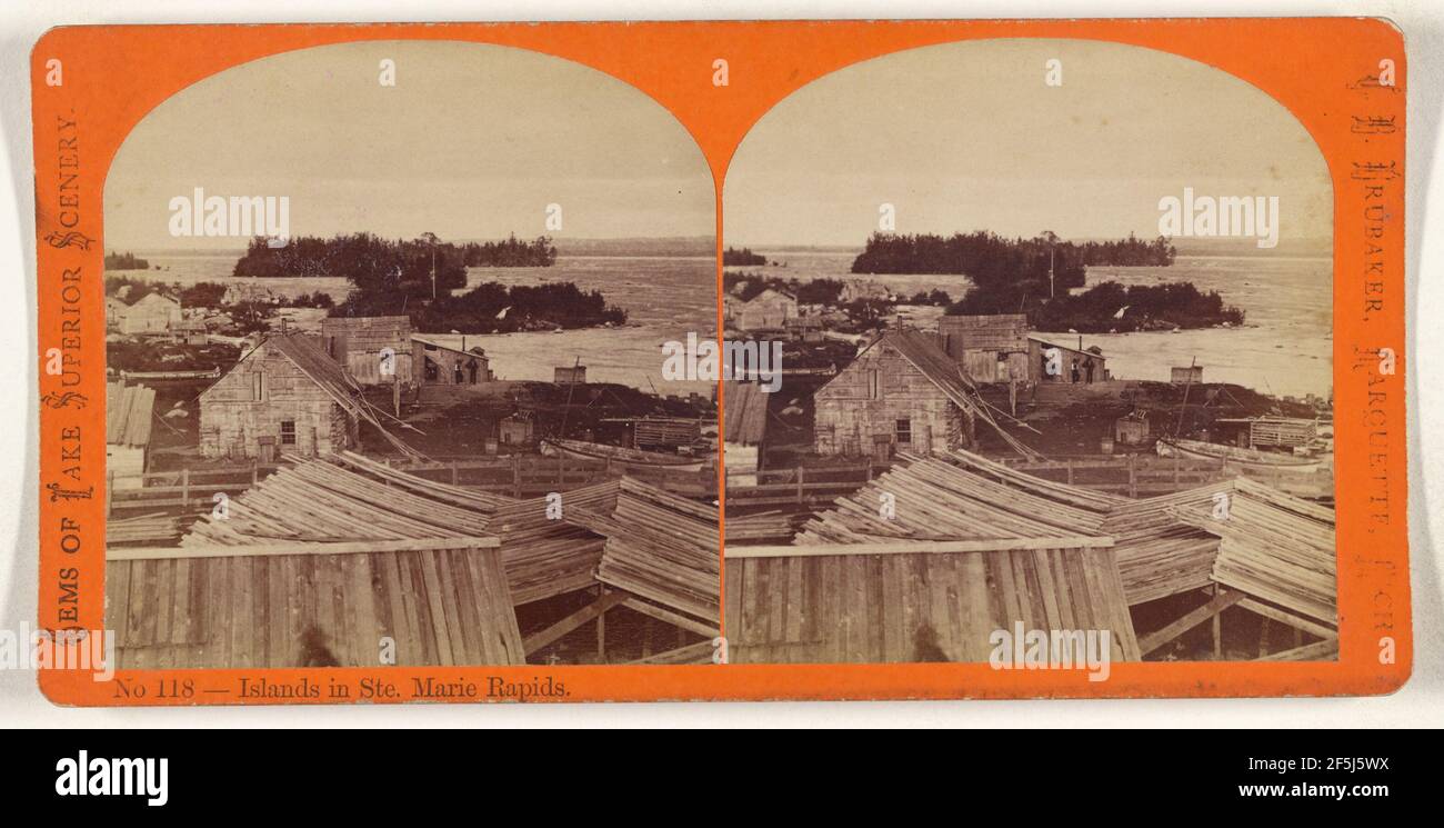 Islands in Ste. Marie Rapids.. Christian B. Brubaker (American, born ...