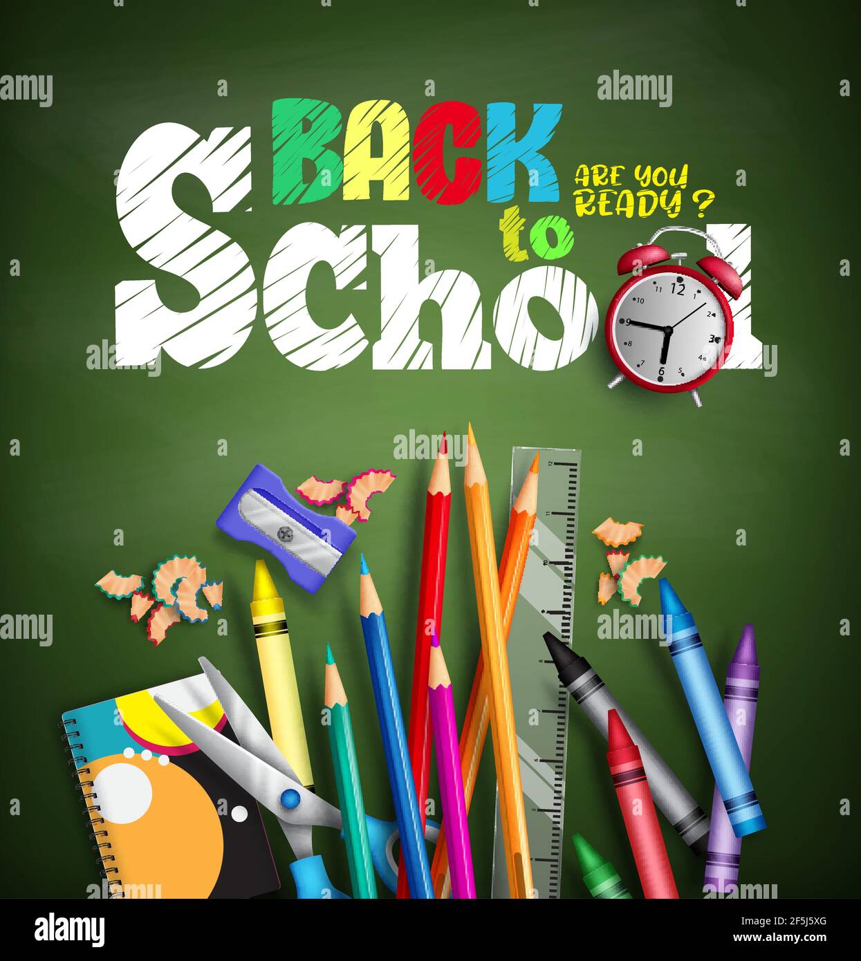 Back to school vector banner background. Back to school text in ...