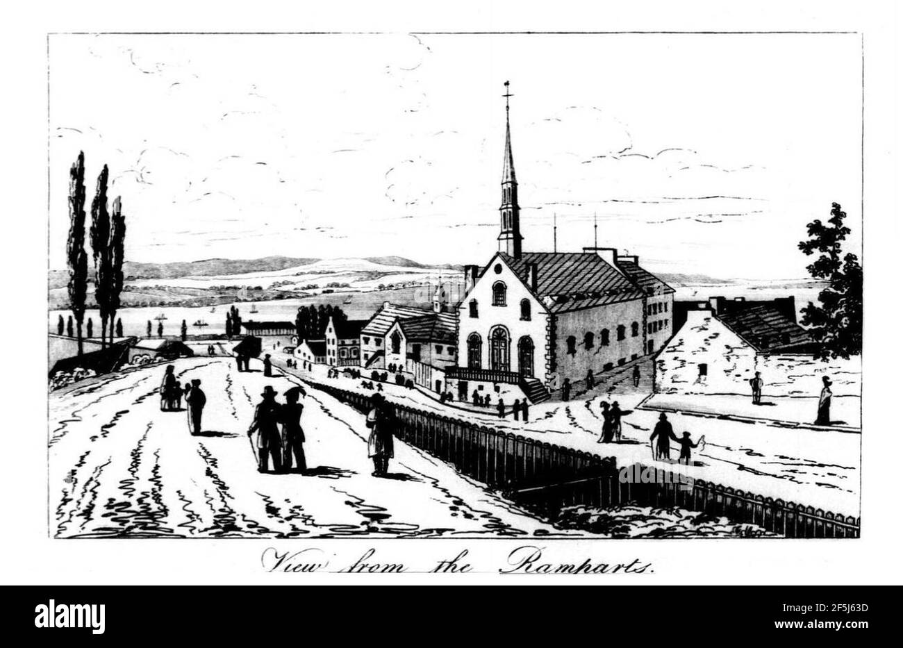 View of ramparts Black and White Stock Photos & Images - Alamy