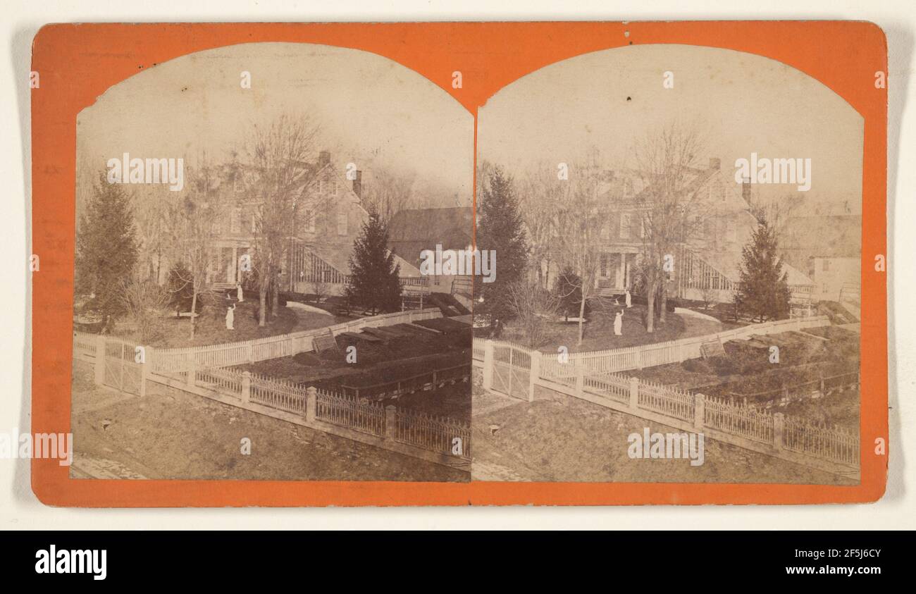 Large house and garden. Samuel Ritter Fisher (American, 1834 - 1908 ...