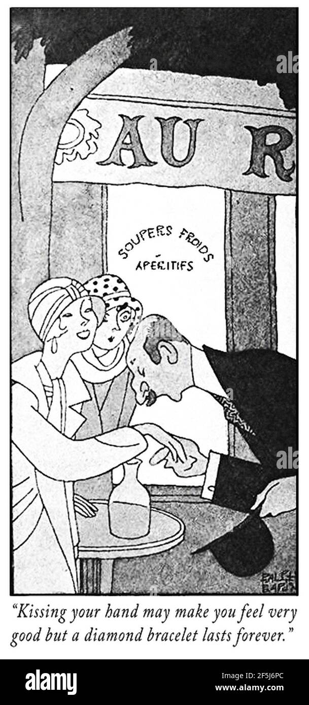 Ralph Barton 1925 Gentlemen Prefer Blondes Illustration Paris Stock ...