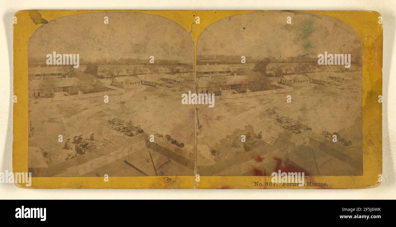 Fortress Monroe.. Benjamin West Kilburn (American, 1827 - 1909 Stock ...