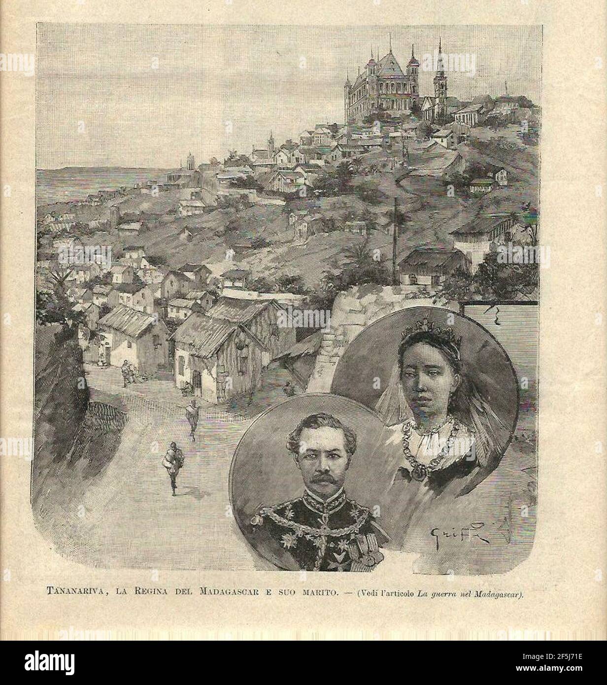 Ranavalona III, primo ministro e palazzo reale Stock Photo - Alamy