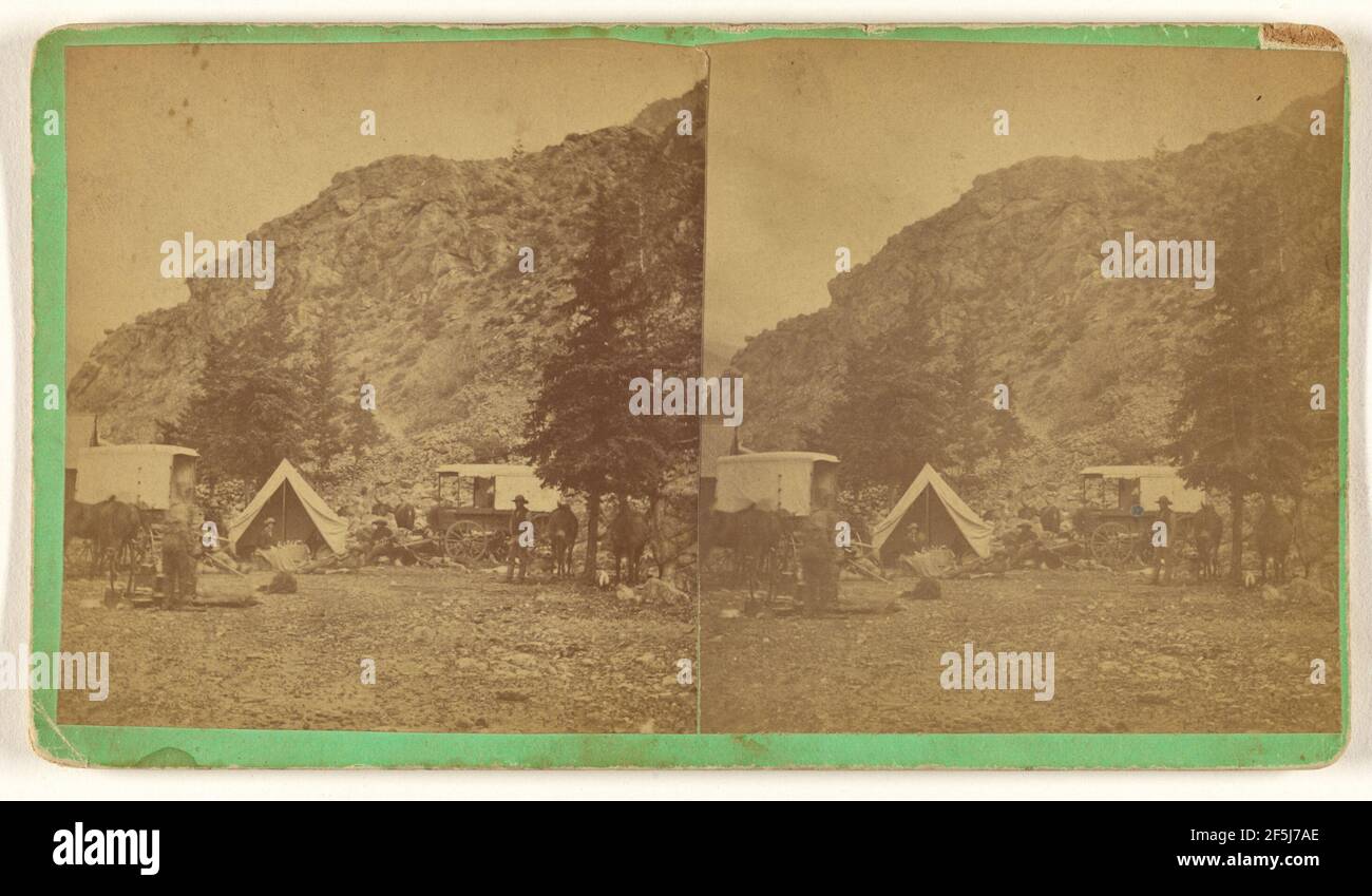Our "Camp" at Georgetown, Col. Sept. 1875. The woman Sitting front of ...