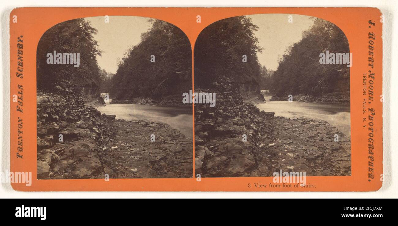 View from foot of Stairs.. John Robert Moore (American, active Tranton ...