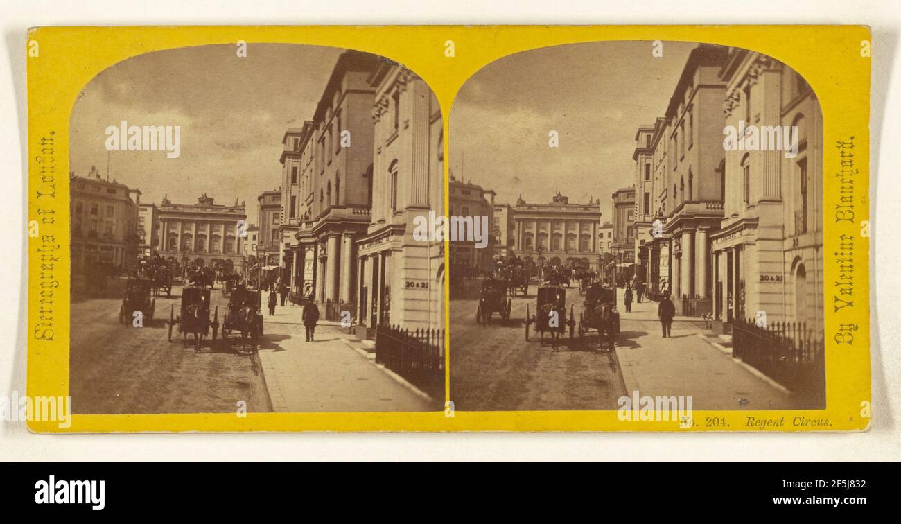 Regent Circus. London, England. Valentine Blanchard (British, 1831 ...