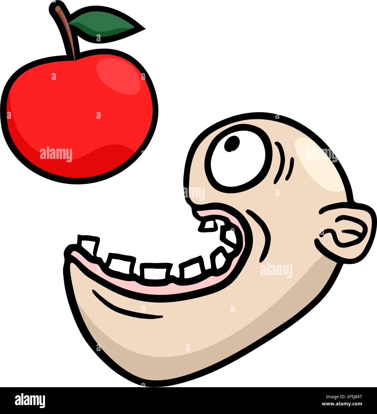 Mouth eating apple Stock Vector Images - Alamy