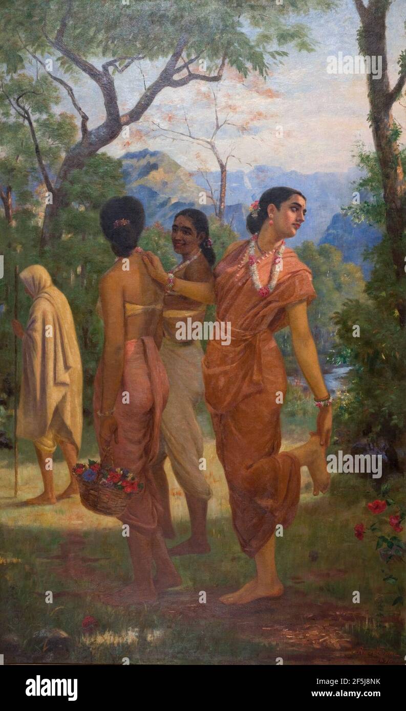 Raja Ravi Varma - Mahabharata - Shakuntala Stock Photo - Alamy