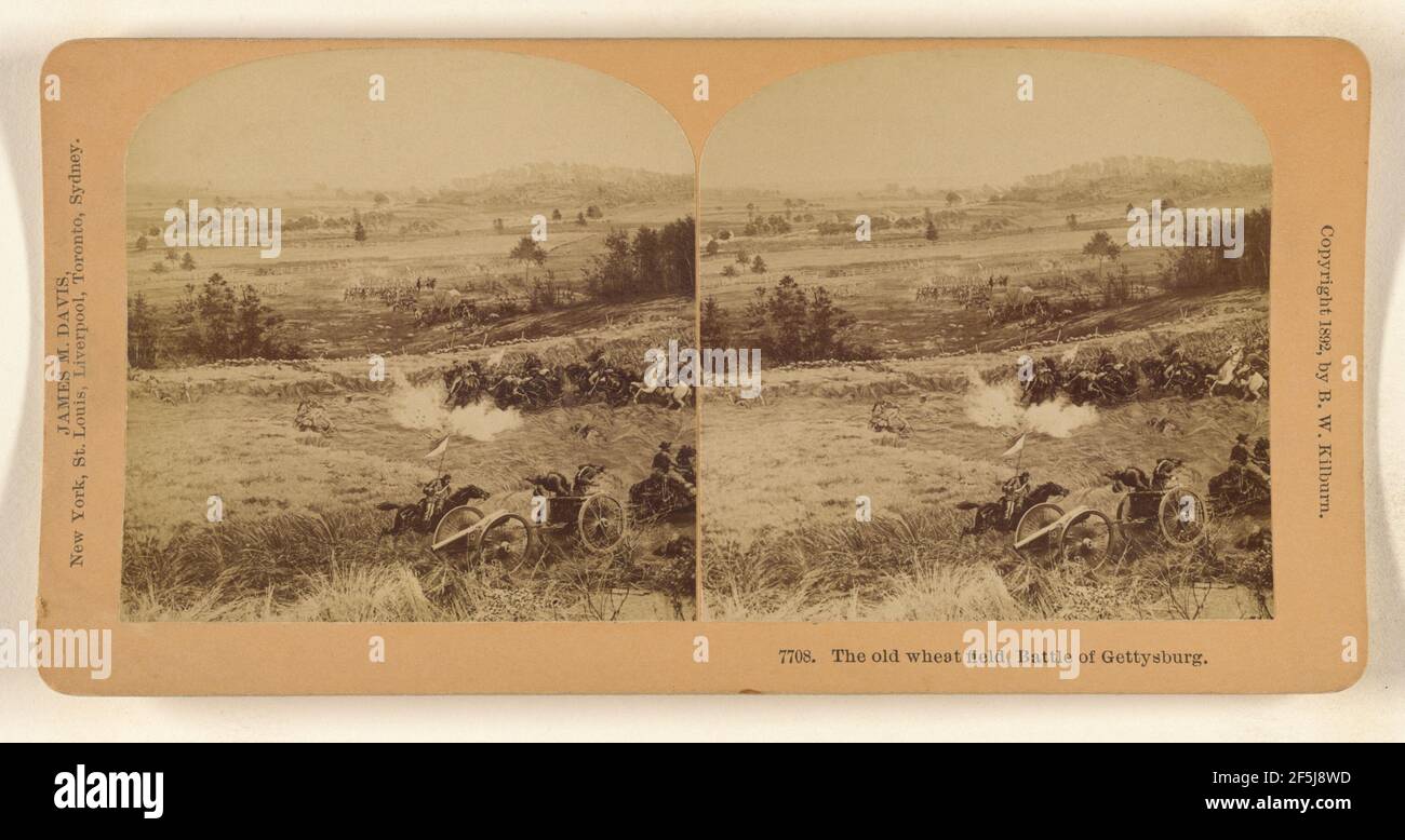 The old wheat field, Battle of Gettysburg.. Benjamin West Kilburn ...