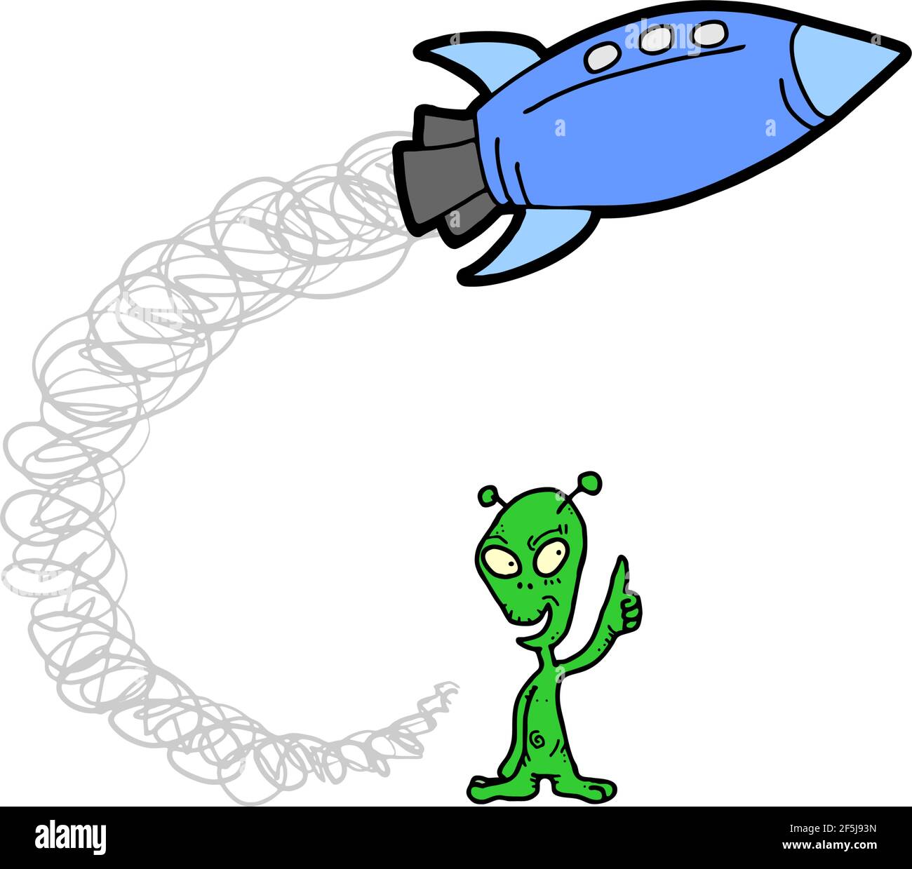 Alien and rocket Stock Vector Image & Art - Alamy