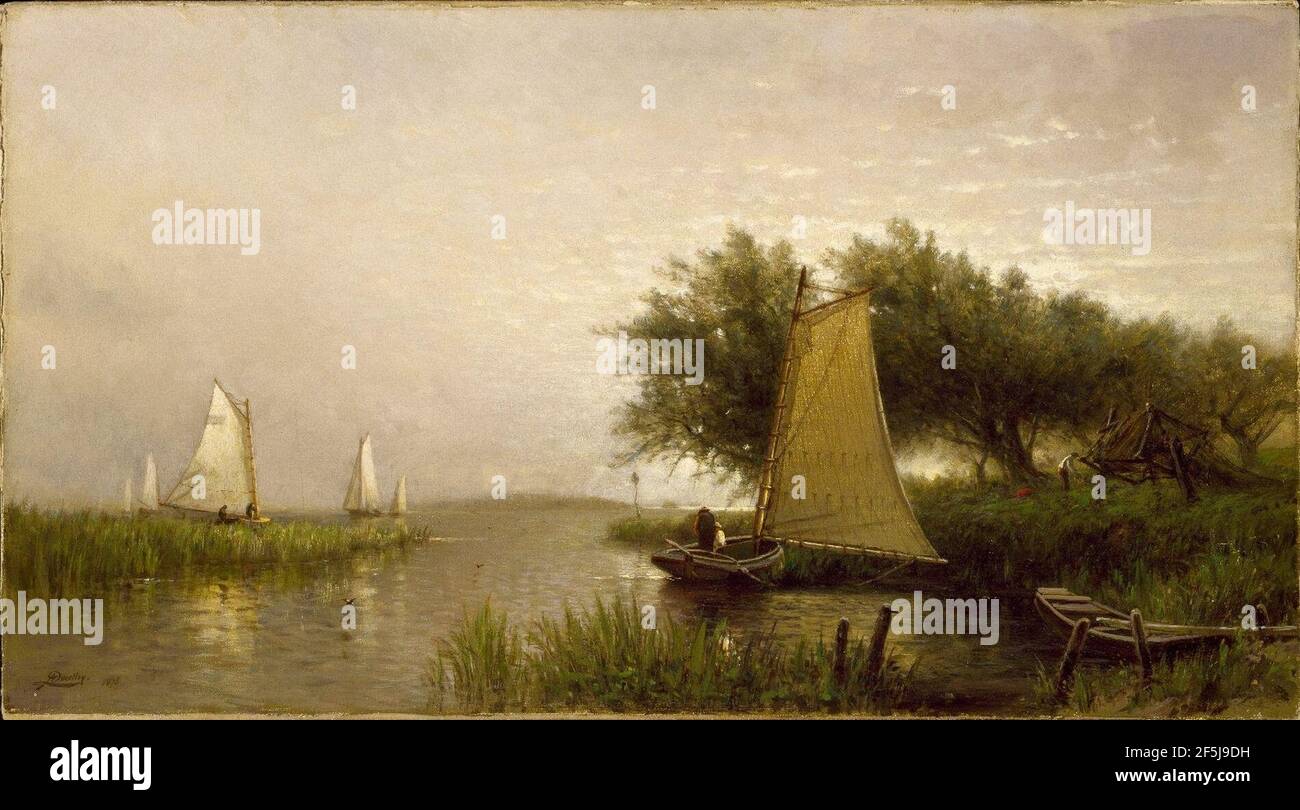 On Synepuxent Bay, Maryland - Arthur Quartley - overall Stock Photo - Alamy