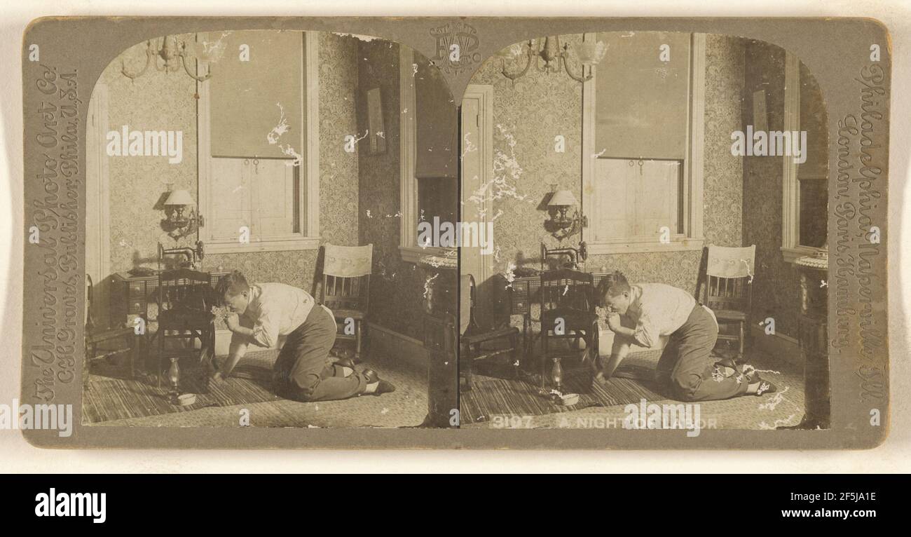 A Night of Labor. Carleton H. Graves (American, 1867 - 1943 Stock Photo ...