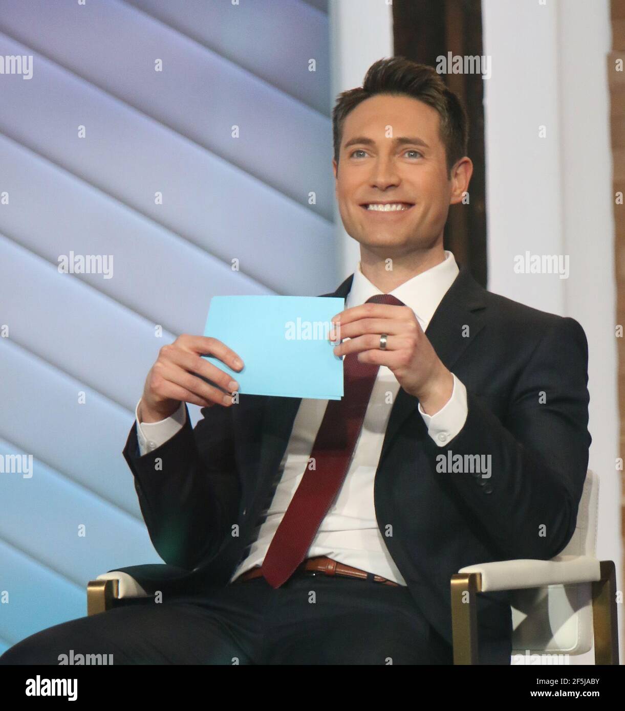March 26, 2021. Whit Johnson at Good Morning America in New York March ...