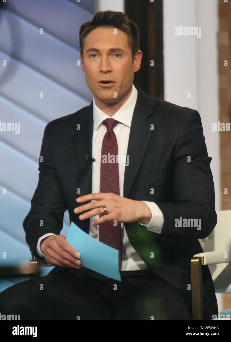 March 26, 2021. Whit Johnson at Good Morning America in New York March ...