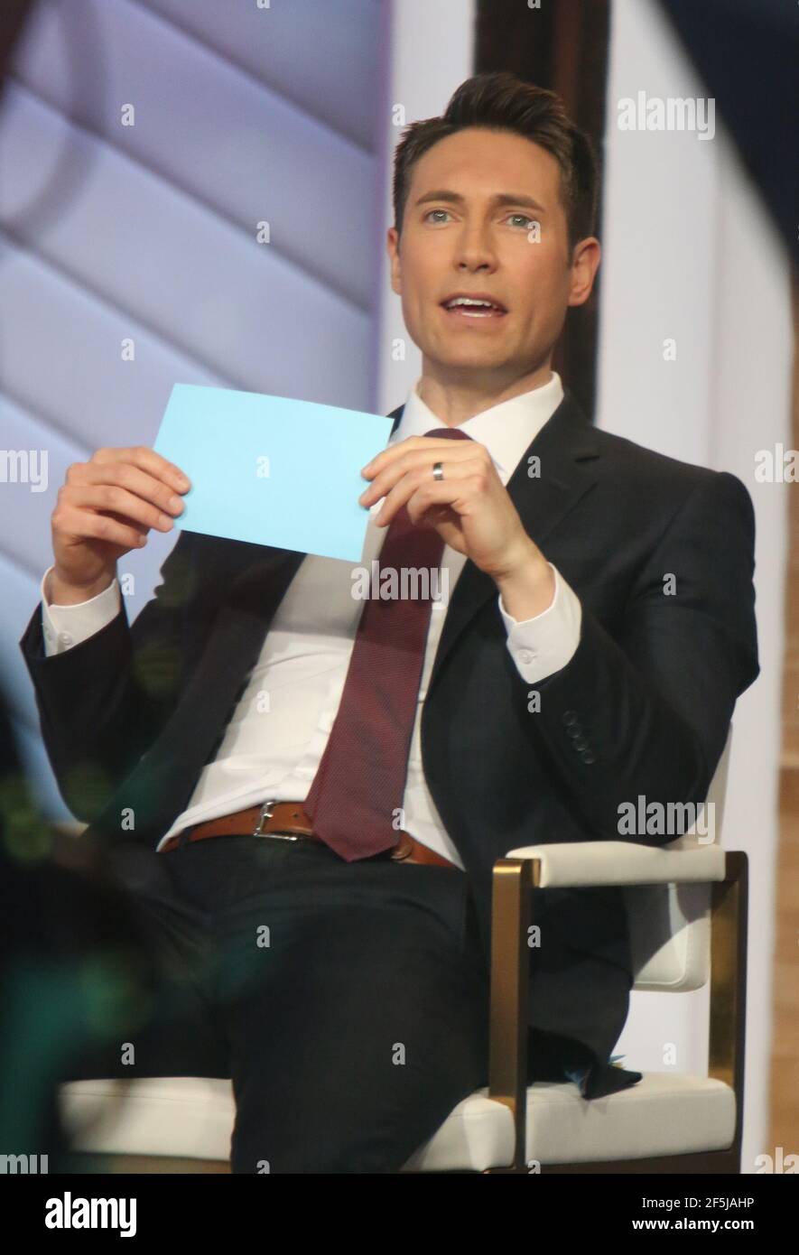 March 26, 2021. Whit Johnson at Good Morning America in New York March ...