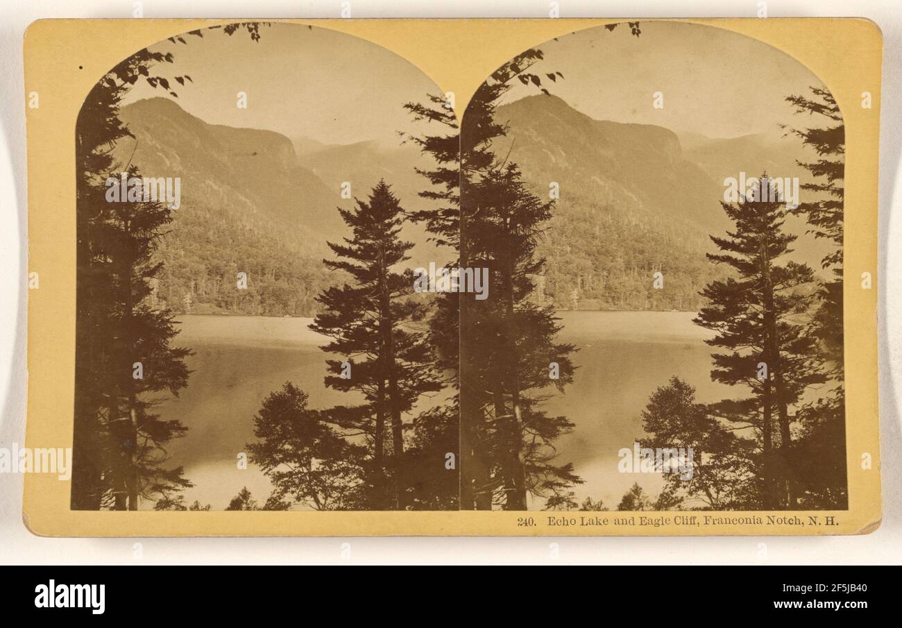 Echo Lake and Eagle Cliff, Franconia Notch, N.H.. Benjamin West Kilburn ...