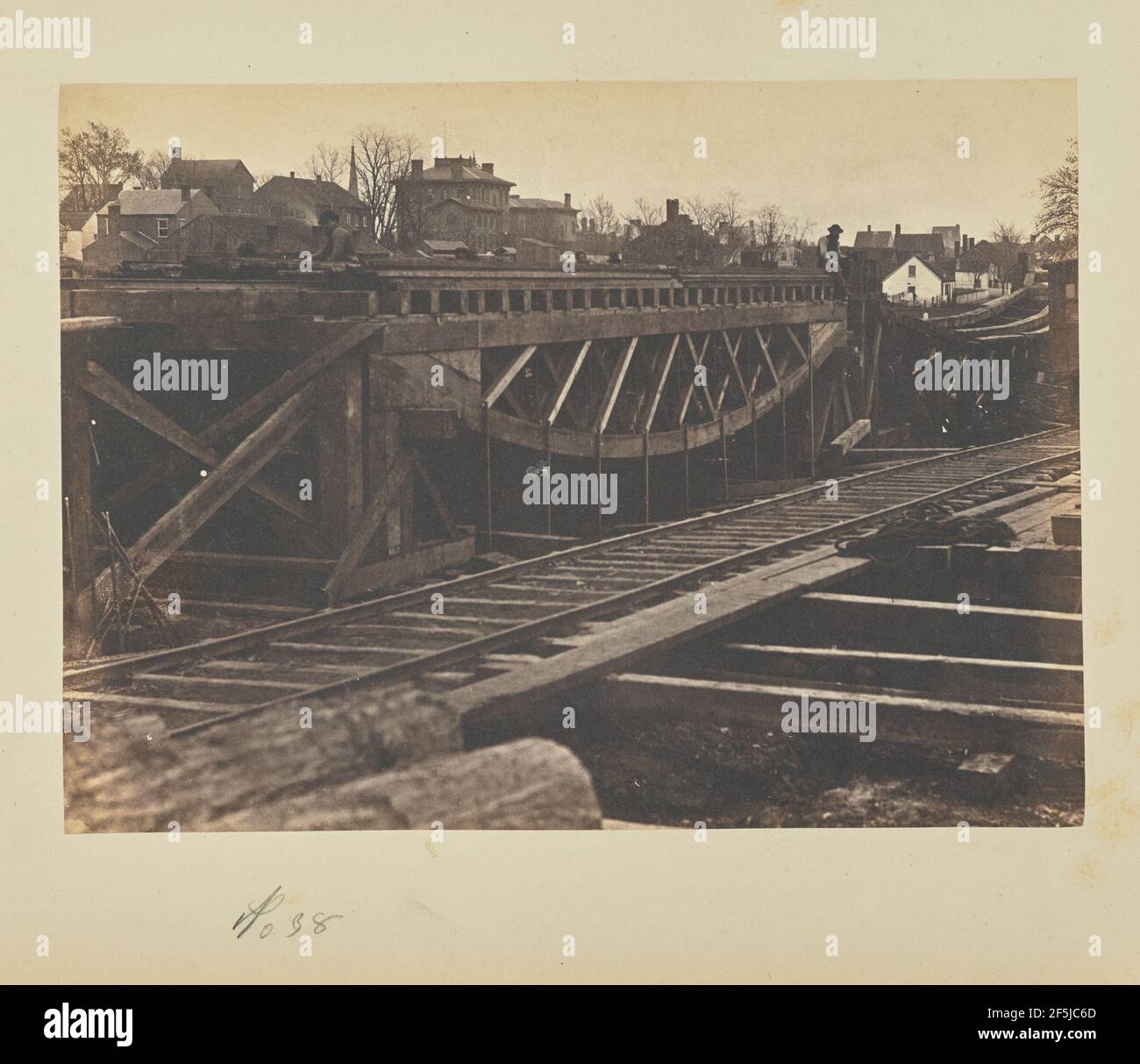 Bridge of Board Trusses Being Tested for Deflections. A.J. Russell ...